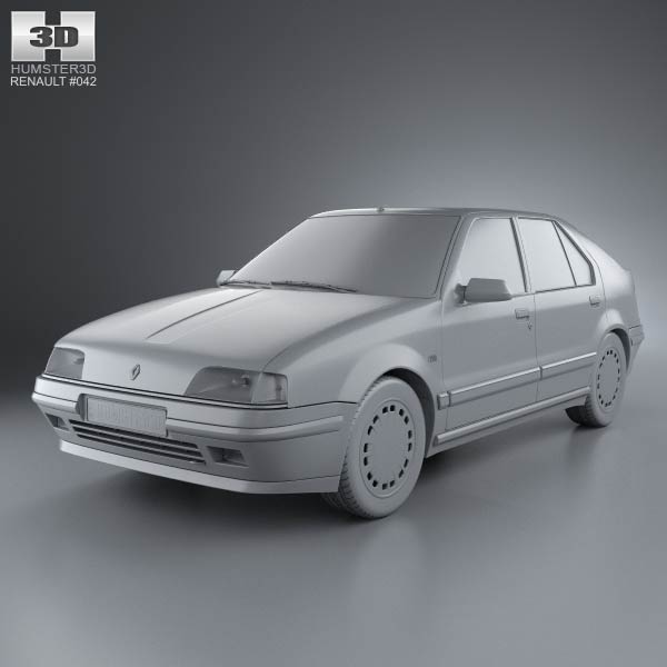 Renault 19 5-door hatchback 1988 3D Model – High-Quality Download | Car3D.net