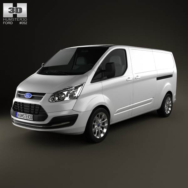 Ford Transit Custom LWB 2012 3D Model – High-Quality Download | Car3D.net