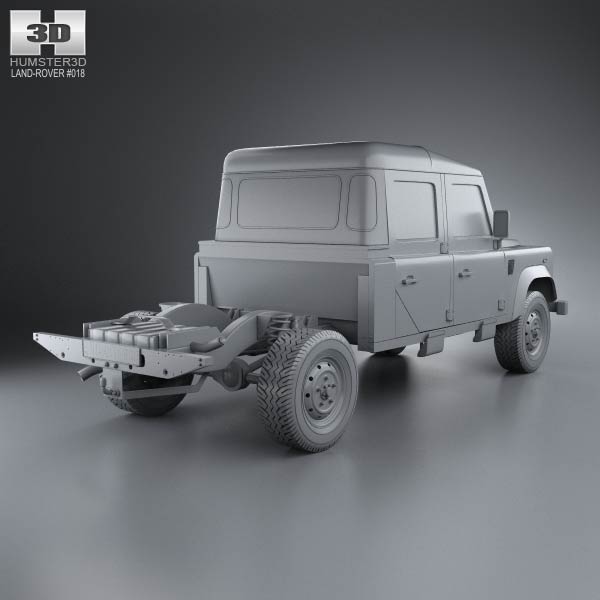 Land Rover Defender 130 Double Cab Chassis 2011 3D Model – High-Quality ...