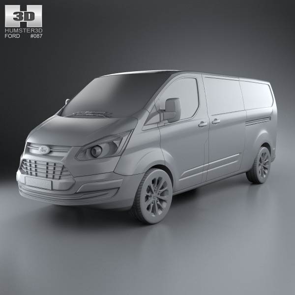 Ford Transit Custom Crew Van LWB 2013 3D Model – High-Quality Download ...