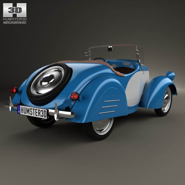 American Bantam Model 62 Deluxe Roadster 1939 3D Model – High-Quality ...