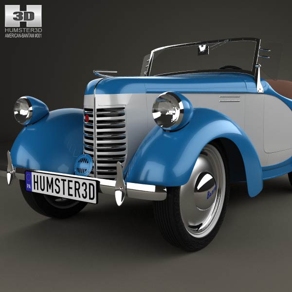 American Bantam Model 62 Deluxe Roadster 1939 3D Model – High-Quality ...