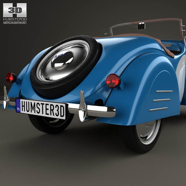 American Bantam Model 62 Deluxe Roadster 1939 3D Model – High-Quality ...