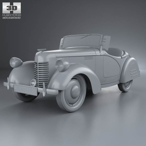 American Bantam Model 62 Deluxe Roadster 1939 3D Model – High-Quality ...