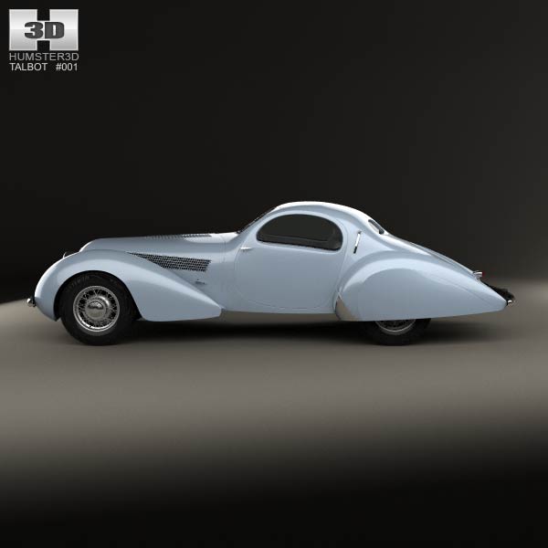 Talbot-Lago Teardrop Coupe 1938 3D Model – High-Quality Download ...