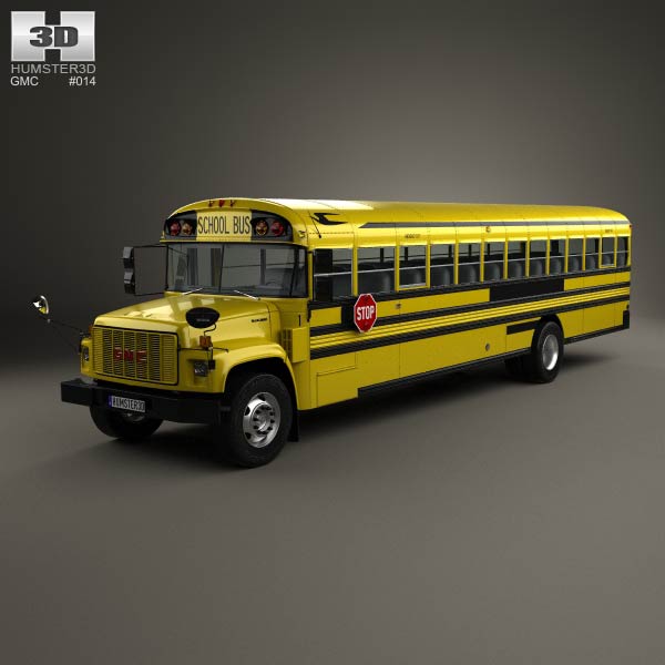 GMC B-Series School Bus 2000 3D Model – High-Quality Download | Car3D.net