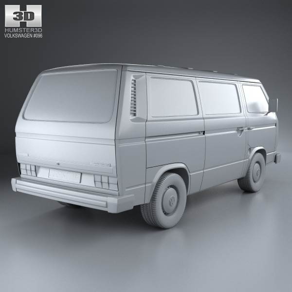 Volkswagen Transporter (T3) Passenger Van 1990 3D Model – High-Quality ...